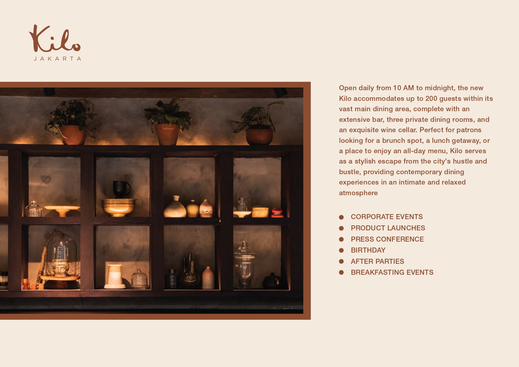 Kilo Jakarta - Promo & Events - Kilo Collective